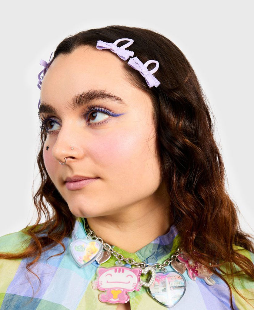 MINI BOW SNAP CLIPS - LILAC – colleen